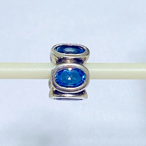 Pandora | Jewelry | Pandora Blue Oval Lights Charm | Poshmark